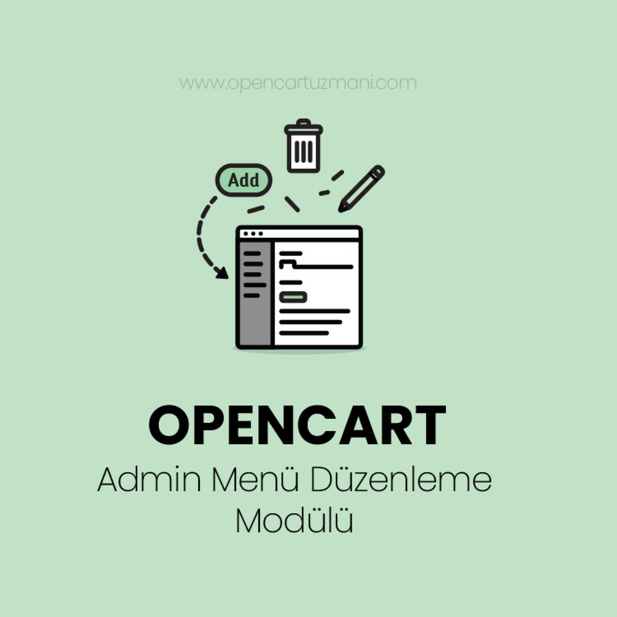 Opencart Admin Menü Düzenleme Modülü | Opencart Uzmanı
